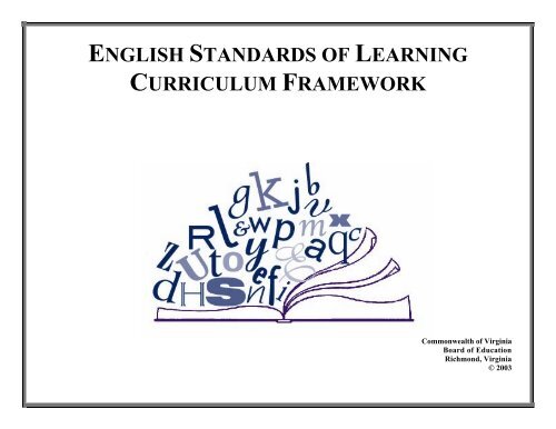 english standards of learning curriculum framework - Virginia ...