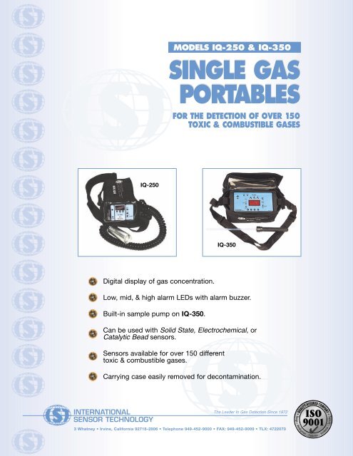 Portable IQ250 &350 (PDF) - International Sensor Technology
