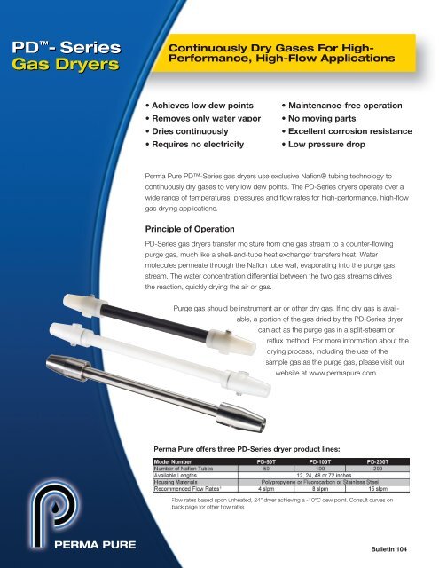 pd-series-brochure - Perma Pure LLC