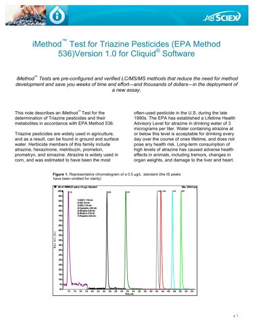 iMethod Test for Triazine Pesticides (EPA Method 536)Version 1.0 ...