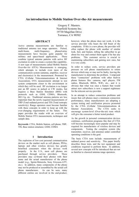 An introduction to Mobile Station Over-the-Air measurements