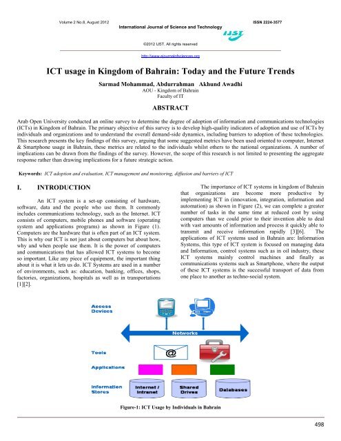 ICT usage in Kingdom of Bahrain: Today and the Future Trends