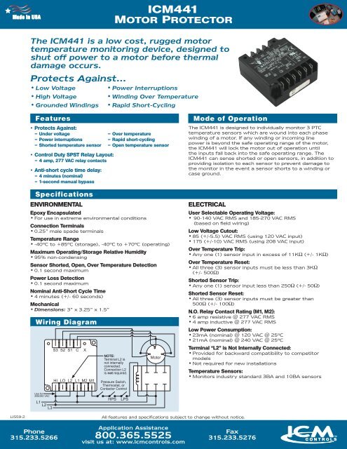 ICM441 Protects Against... - Typrefrigeracion.com.mx