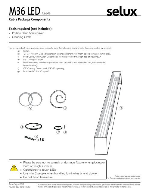 M36 LED Cable Installation - Selux