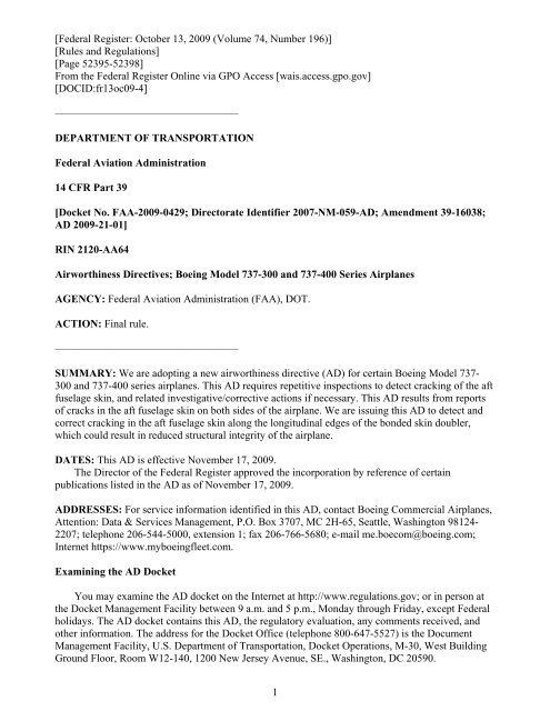 2009-21-01 - The Boeing 737 Technical Site