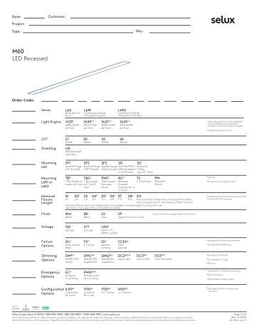 M60 LED Recessed Linear LED Flanged Extrusion [L6Rx] selux.us
