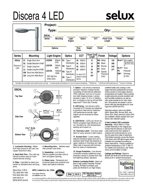 Discera 4 LED [DSC4L] selux.us