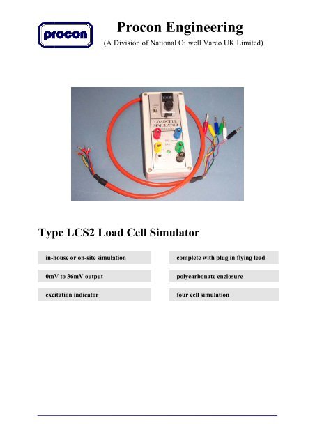 LCS2 Load Cell Simulator - Procon Engineering