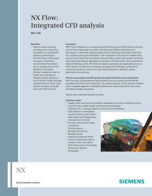 NX Flow: Integrated CFD analysis