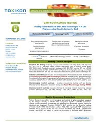 Biocompatibility Safety Assessment of Medical Devices ... - Toxikon