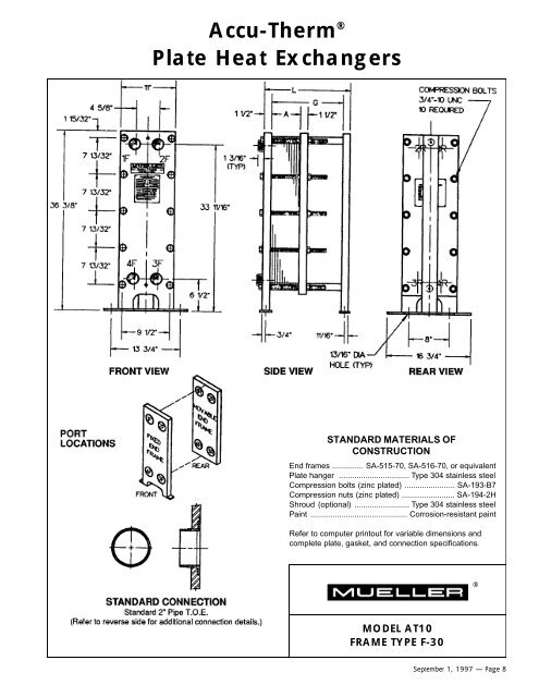 Model AT10 Frame Type F-30 - HxRx - Paul Mueller Company