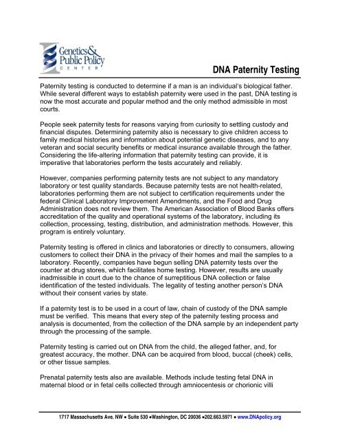DNA Paternity Testing