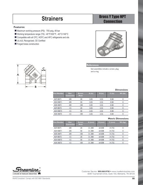 Strainers - Mueller Industries