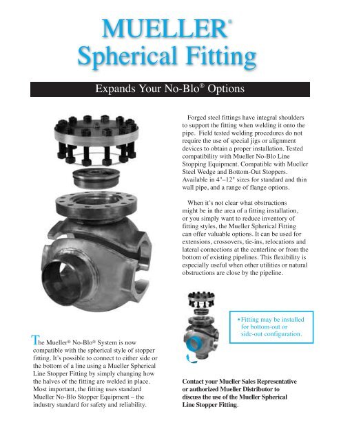 NO-BLOÂ® Spherical Line Stopper Fitting