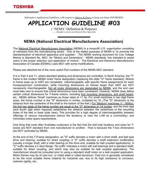 NEMA (National Electrical Manufacturers Association)