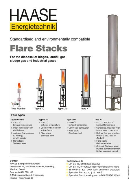 Flyer Flare Stacks - Haase Energietechnik