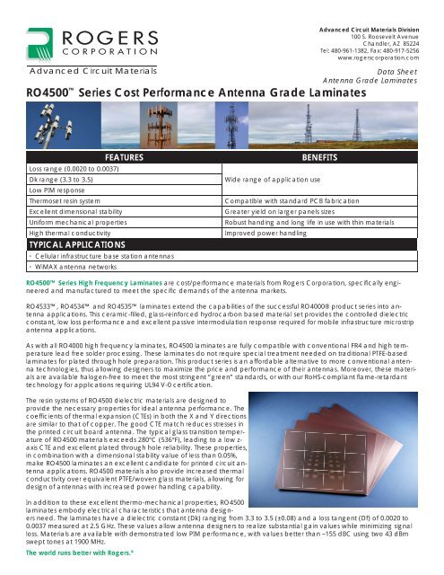 RO4500 - Rogers Corporation