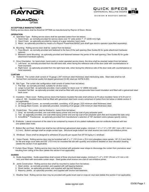 PDF Document - Raynor Garage Doors