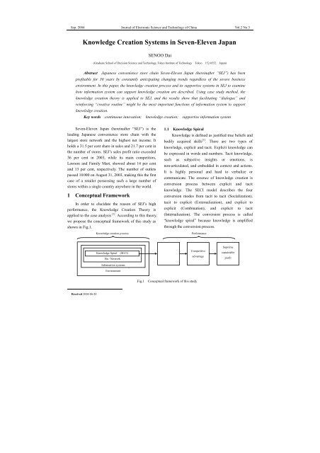 Knowledge Creation Systems in Seven-Eleven Japan