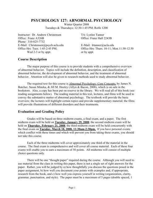 Treatment Of Abnormal Behavior