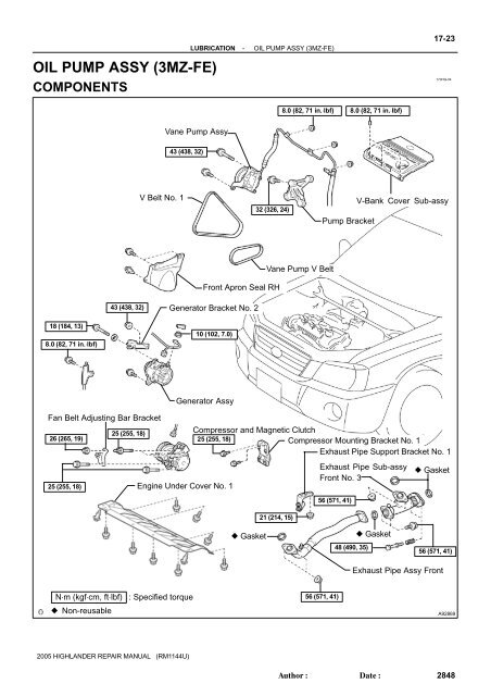 OIL PUMP ASSY (3MZ-FE) - Highlander Club