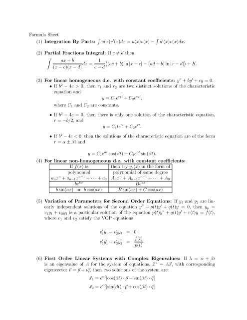 Formula Sheet (1)