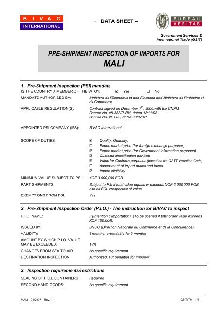 Export Inspection Certificate 🎣 2 Day Onsite Training Sampling Of