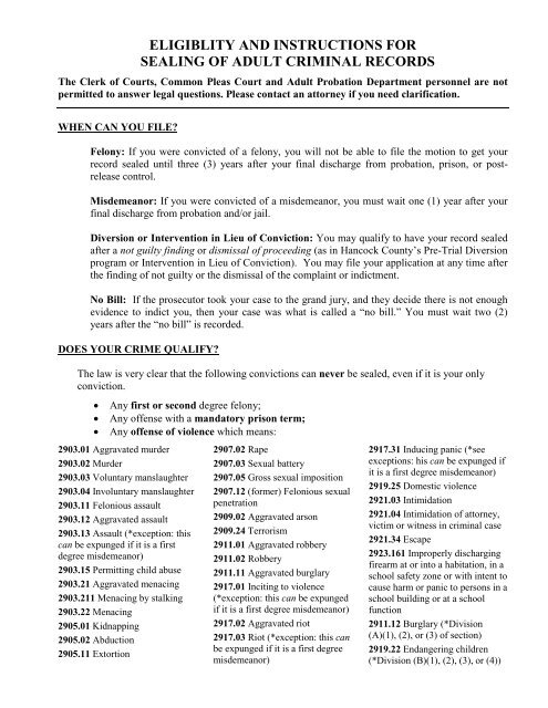 Felony Conviction Records