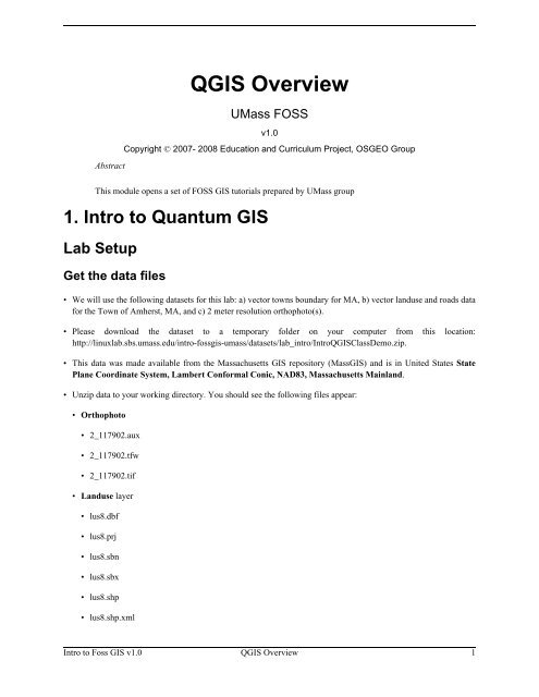 QGIS Overview - OSGeo Wiki