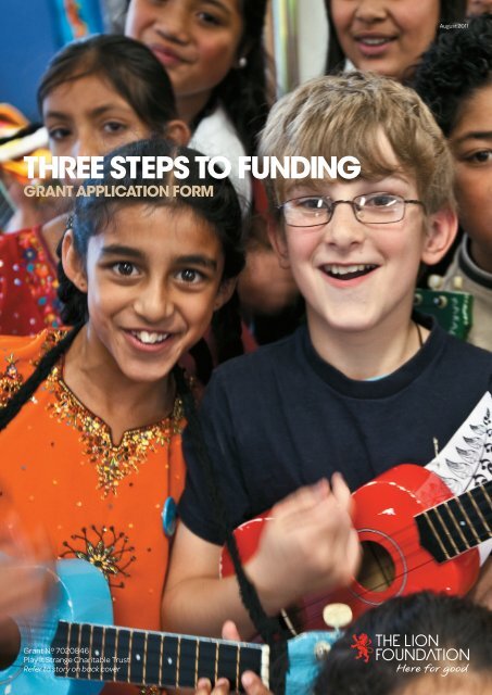 Three steps to funding - The Lion Foundation