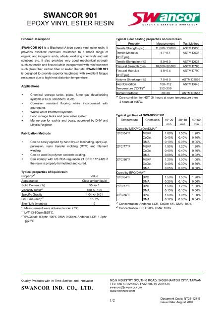 SWANCOR 901 - neo.co.th