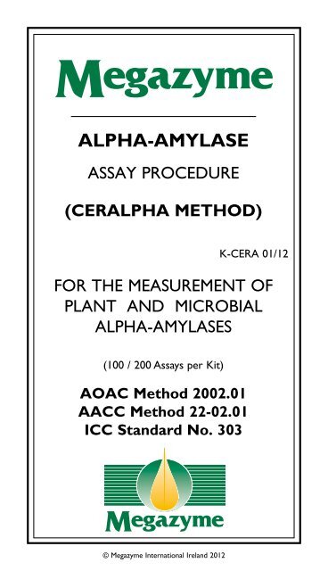 ALPHA-AMYLASE - Megazyme