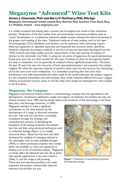 Megazyme â Advancedâ Wine Test Kits