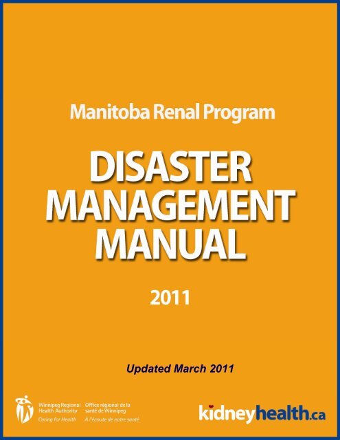 2011 MRP Disaster Management Manual - Kidney Health