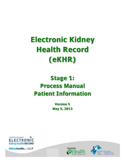 Process Manual - Kidney Health | Manitoba Renal Program