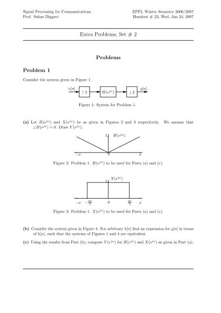 Extra Problems, Set # 2 Problems Problem 1 - licos - EPFL