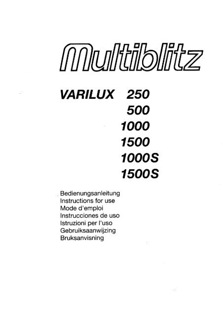 VARILUX 250 500 1000 1500 1000S - Multiblitz
