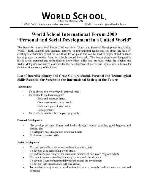 WORLD SCHOOL® - The World School