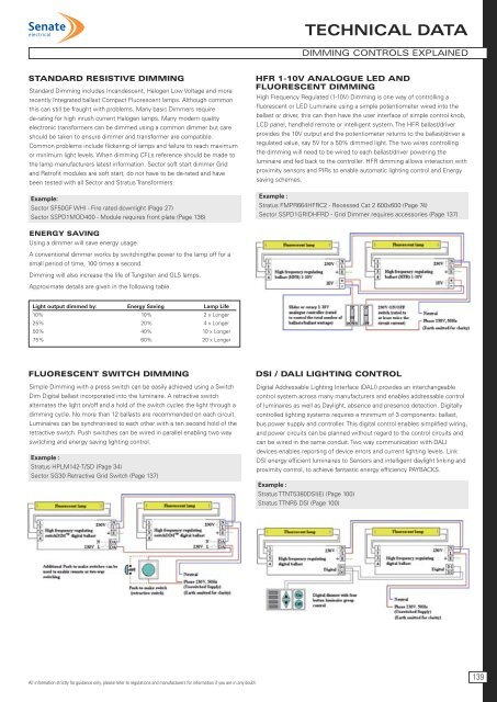 TECHNICAL DATA - WF Senate