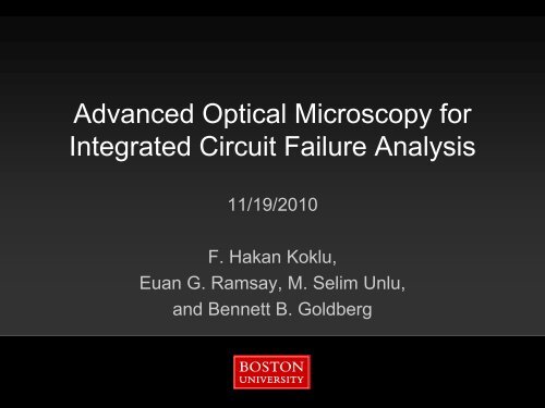 Advanced Optical Microscopy for Integrated Circuit ... - DCG Systems