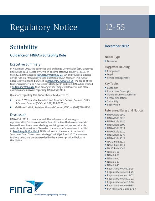 View PDF - FINRA - Rules and Regulations
