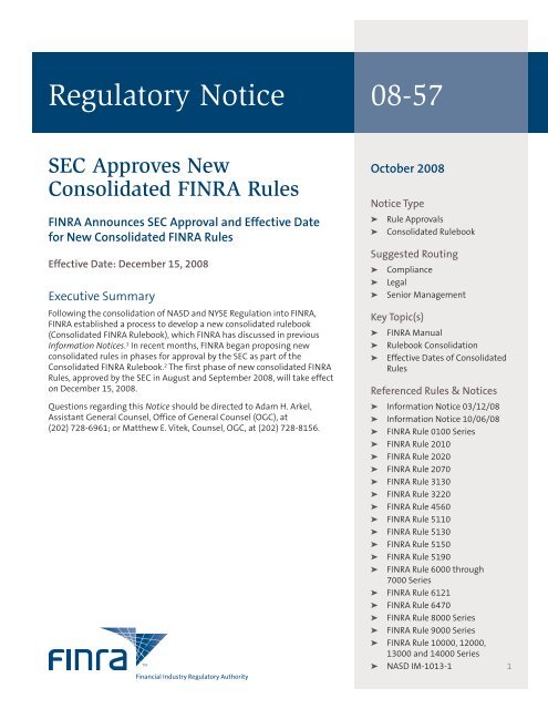 View PDF - FINRA - Rules and Regulations