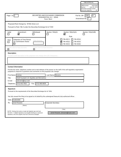 Form 19b-4 - FINRA - Rules and Regulations