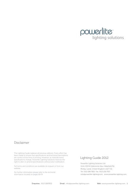 lighting solutions - Powerlite Lighting