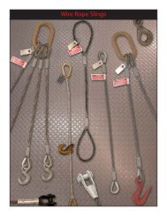 Wire Rope Sling Load Charts