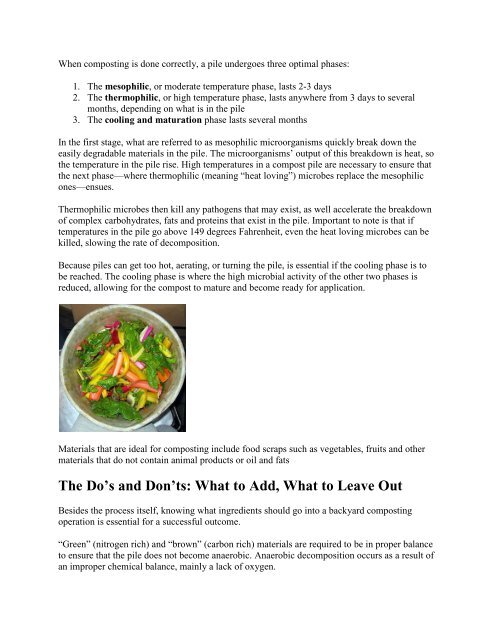 When composting is done c