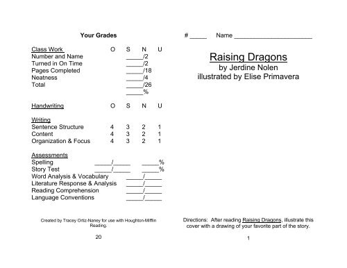 Raising Dragons Test Practice Packet