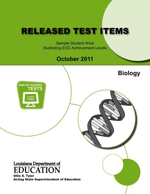RELEASED TEST ITEMS - Louisiana Department of Education