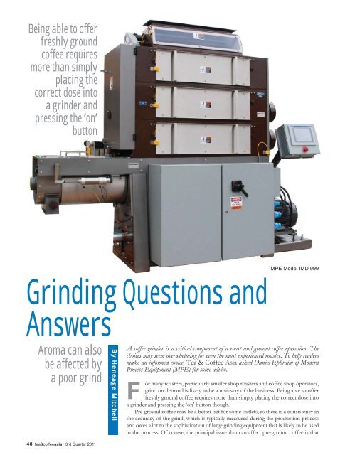 Grinding Questions and Answers - Modern Process Equipment