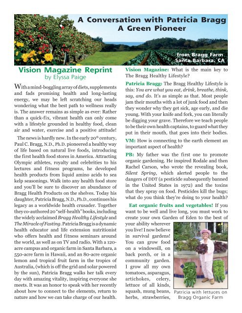 Interview with Patricia Bragg